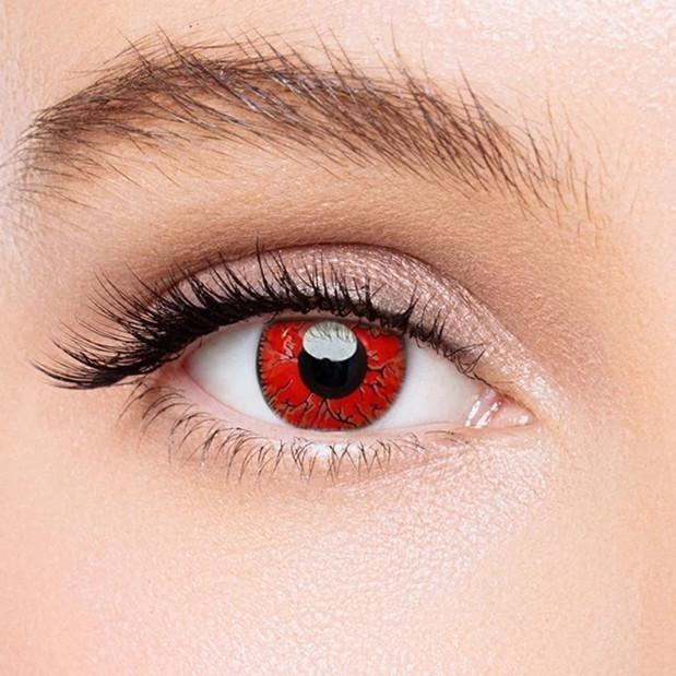 Scary Red Colored Contact Lenses - Icoloured® Eye Contacts